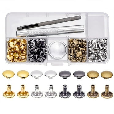 5x Pure Brass Rivet Screws, DIY Flat Belt Screw Leather Craft Chicago ...