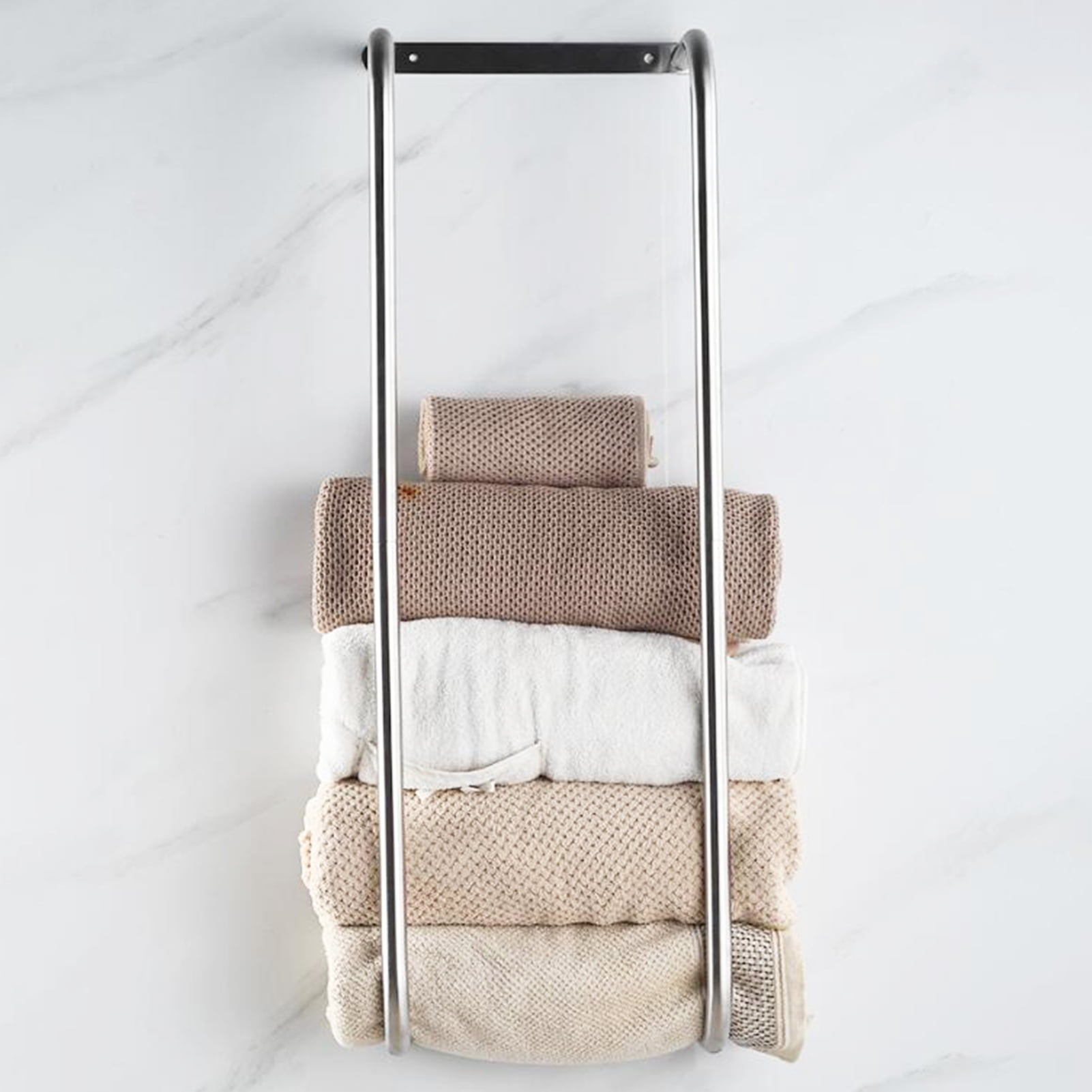 Waroomhouse Rust-proof Towel Rack Wall Mount Towel Rack Stainless Steel ...
