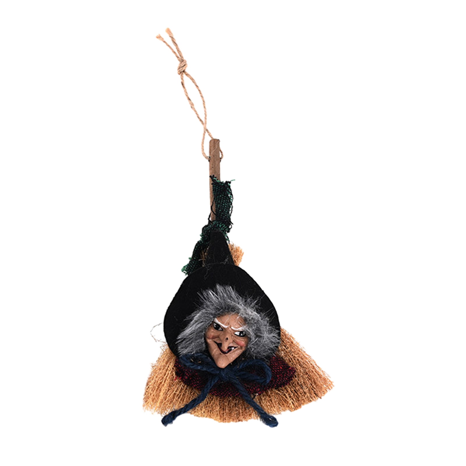 Waroomhouse Scary Witch Decor Witch Pendant Witch Broom Pendant Creepy ...