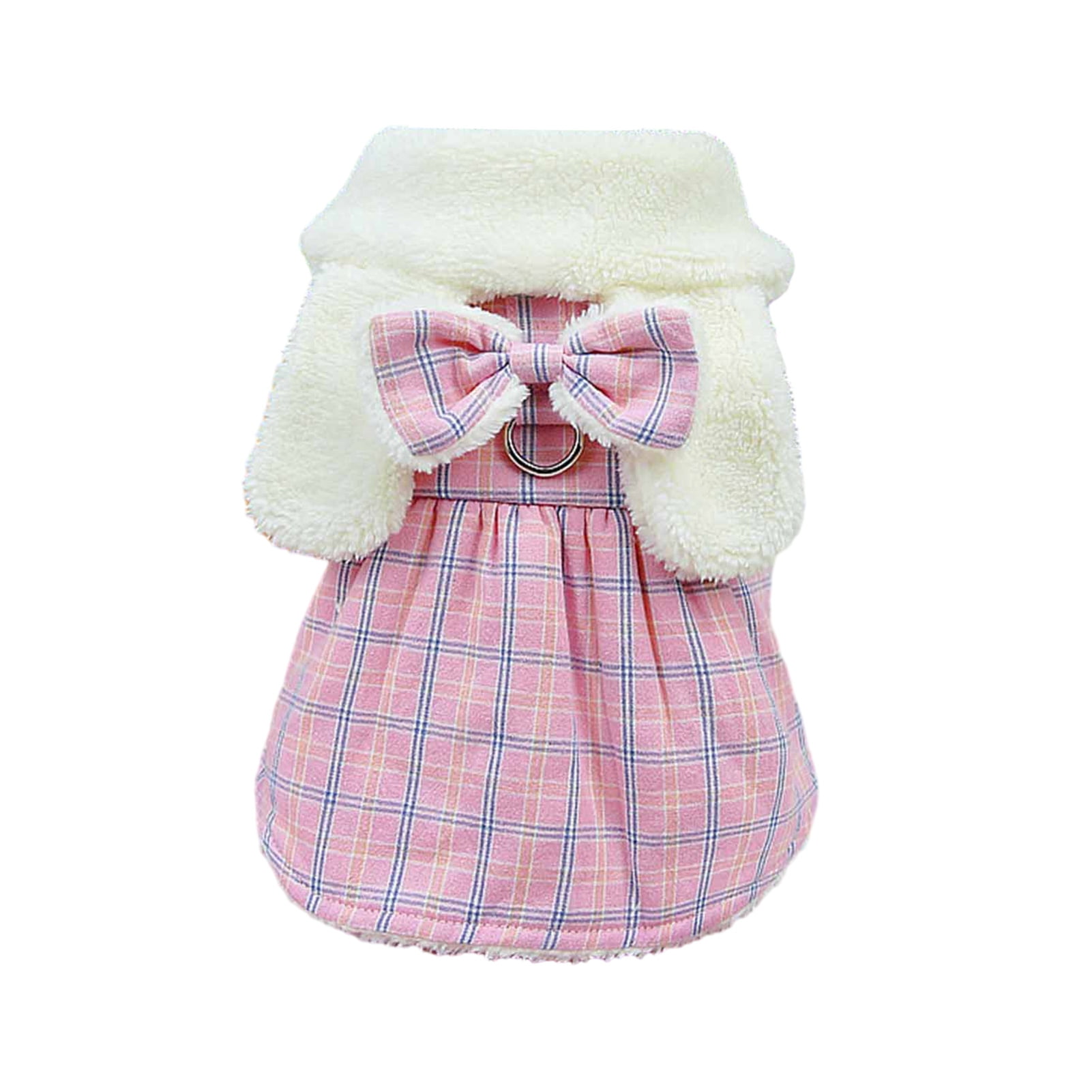 Waroomhouse Soft Fabric Pet Dress Pet Dress Plaid Pattern Cat Dog ...