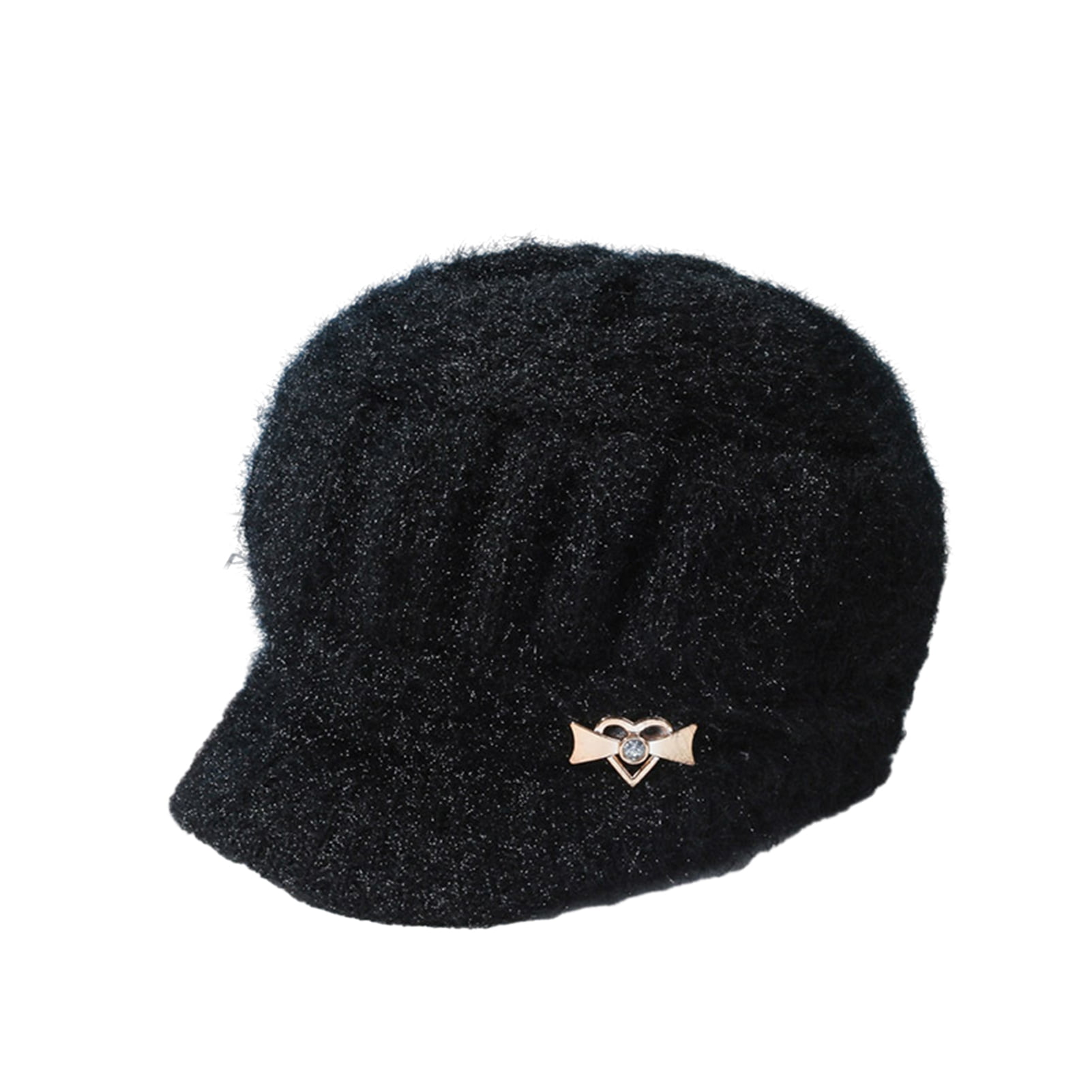 Waroomhouse Solid Color Hat Elastic Women Hat Women's Winter Hat ...