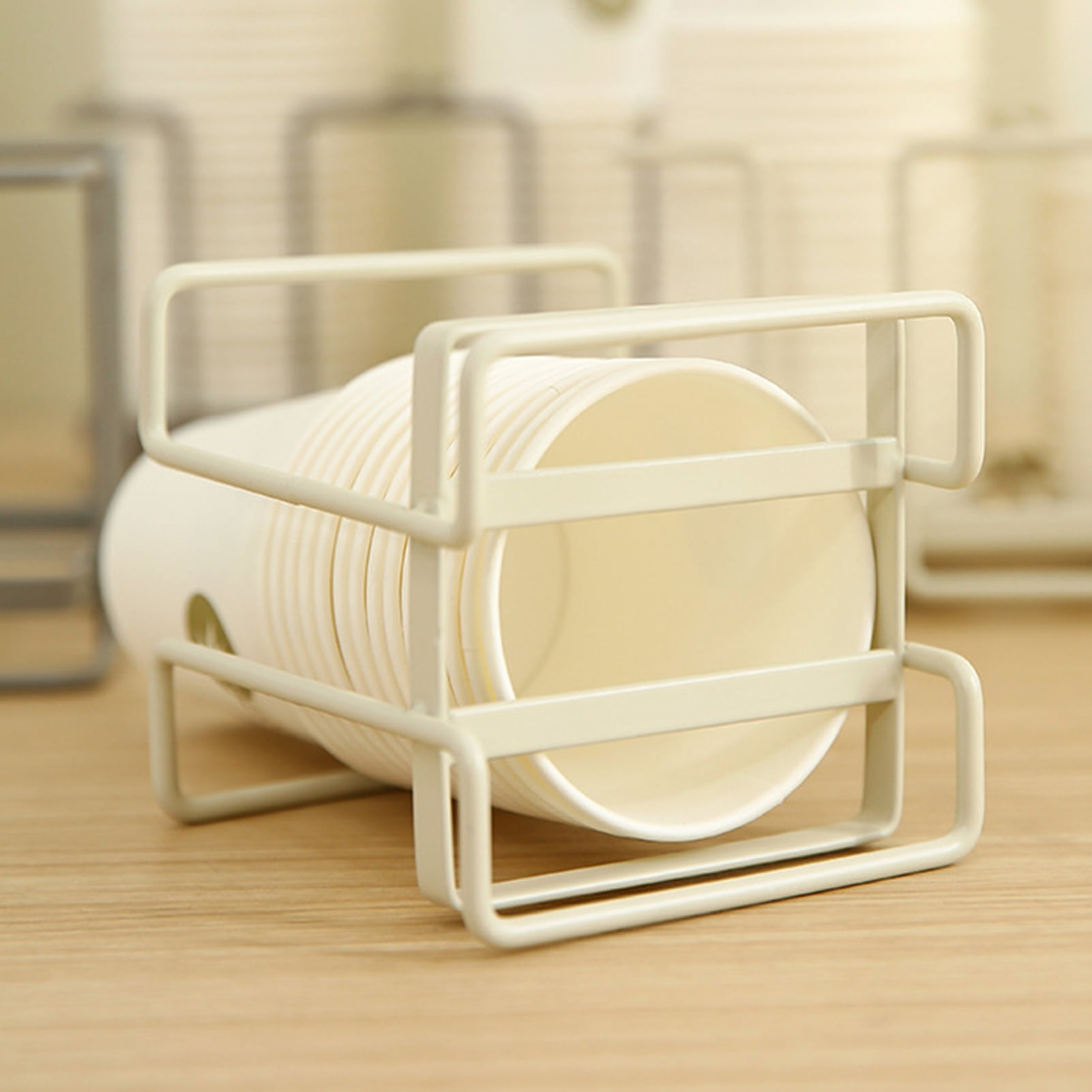 Waroomhouse Space-saving Cup Stand Paper Cup Storage Rack Metal Paper ...