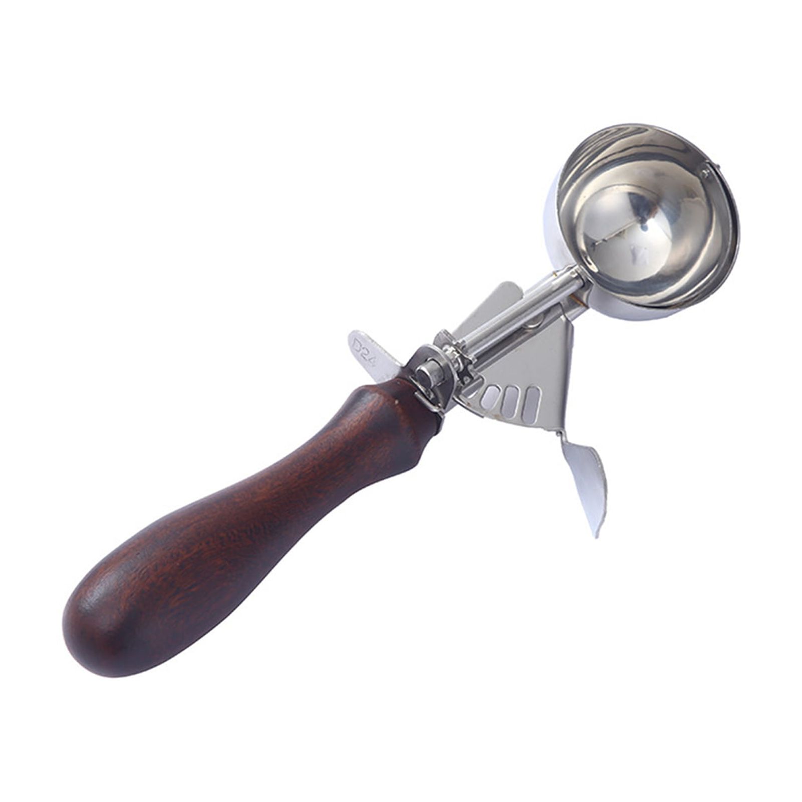 Waroomhouse Stainless Steel Ice Cream Scoop Non-slip Wooden Handle ...