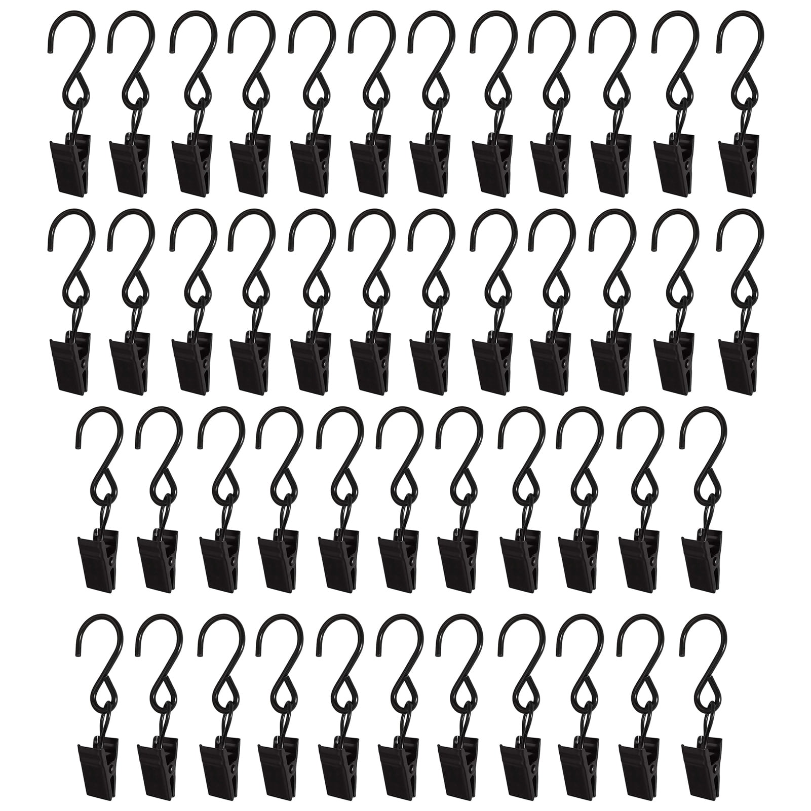 Waroomhouse Steel Curtain Clip Metal Curtain Clip 46pcs Metal S-shaped ...