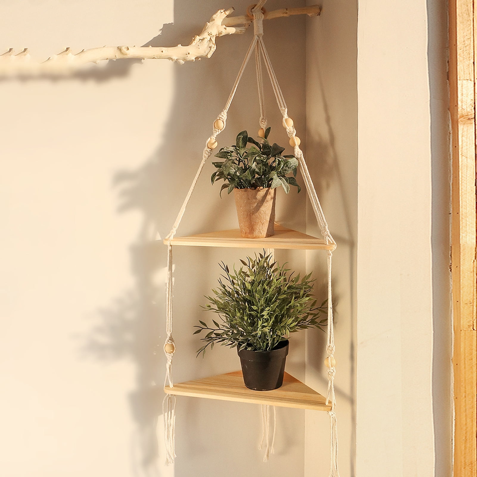 Waroomhouse Storage Shelf with Hang Ring Triangular Shape Bohemian ...