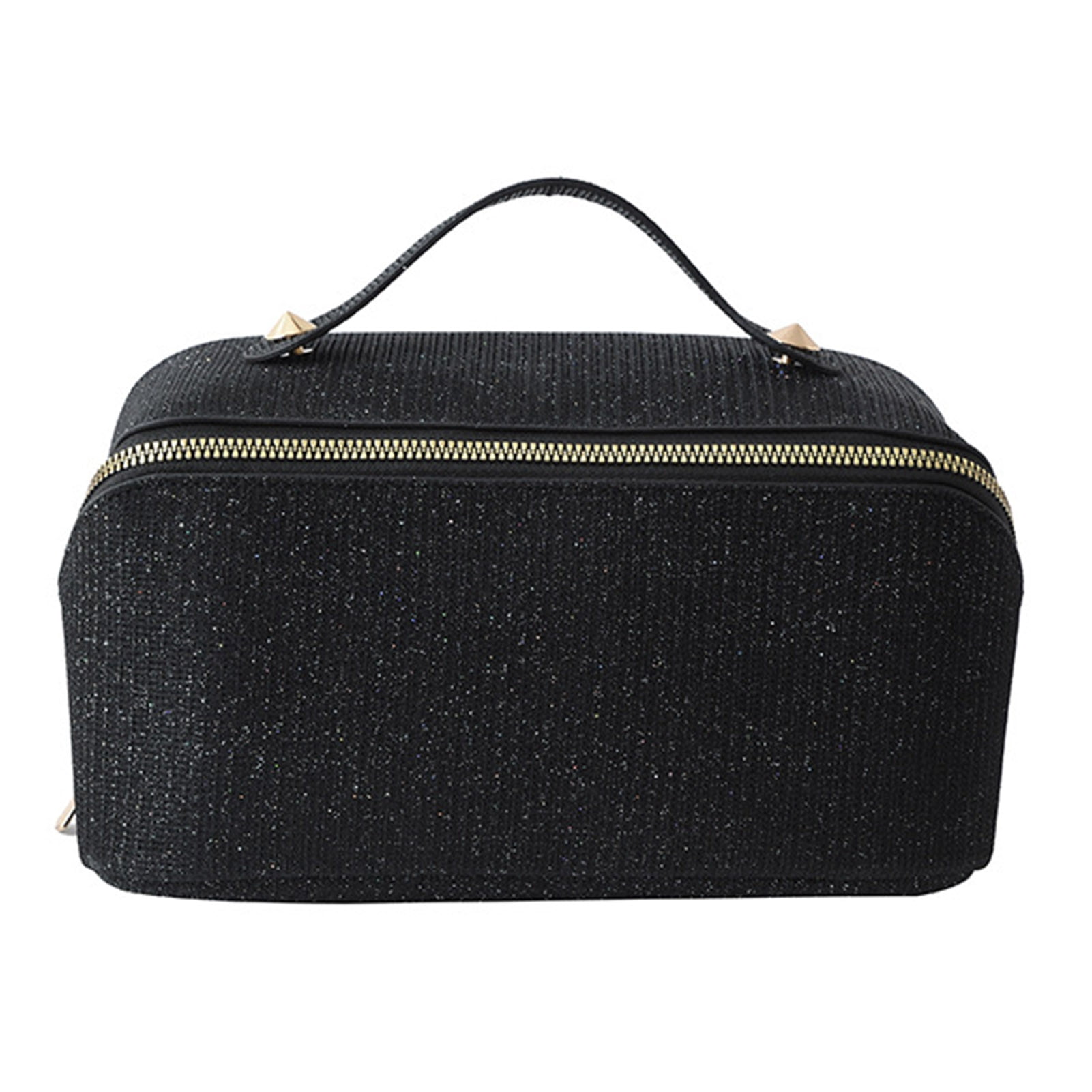 Waroomhouse Sturdy Handle Cosmetic Case Cosmetic Bag with Extra Opening ...