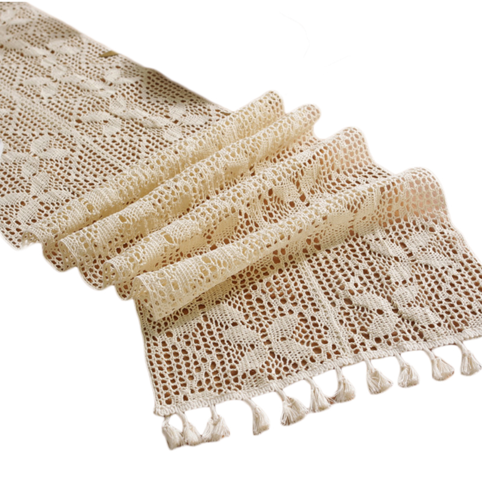 Waroomhouse Table Runner for Wooden Dining Tables Tassel Table Cover ...