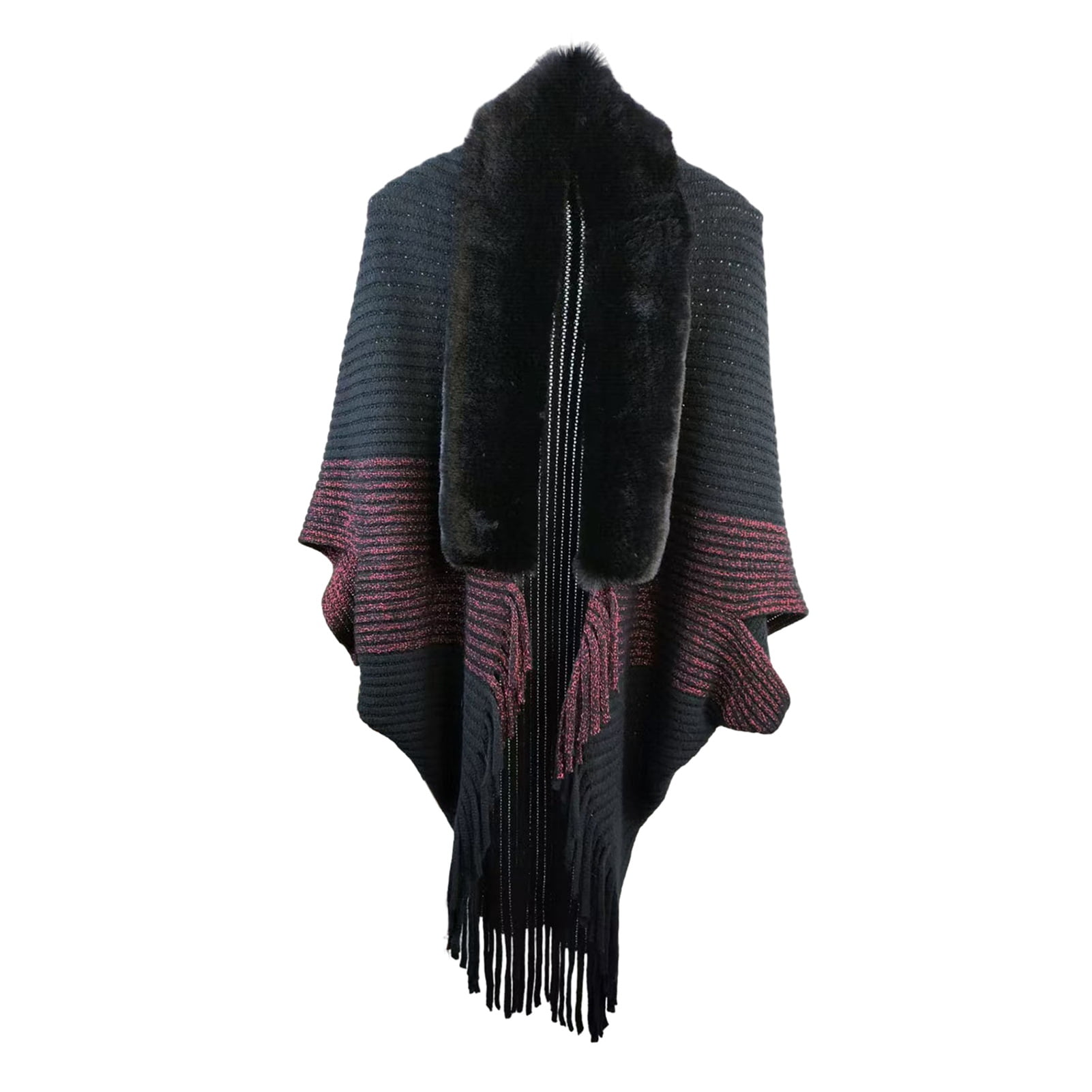 Waroomhouse Tassel Decoration Shawl Evening Gowns Shawl Women Winter ...