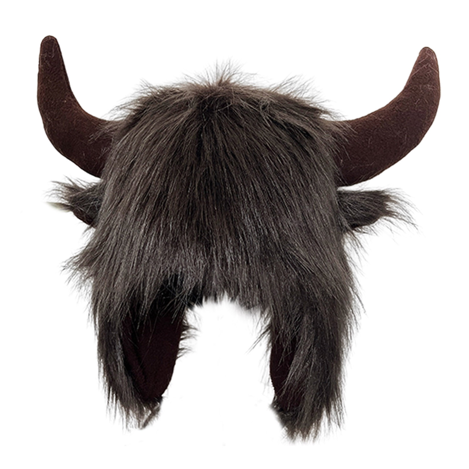 Waroomhouse Thermal Hat Fake Cow Horn Decor Funny Hat Unisex Winter ...