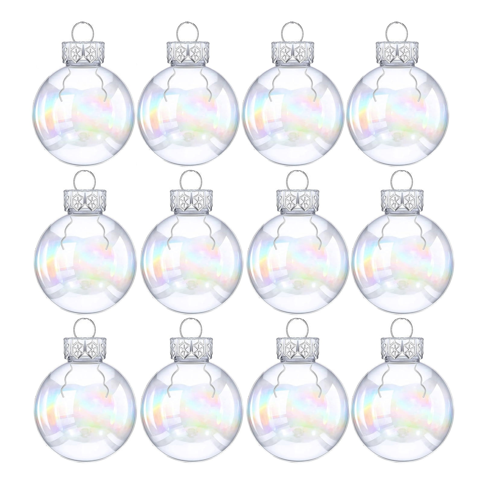 Waroomhouse Transparent Christmas Ball Diy Christmas Ball 6/12pcs ...