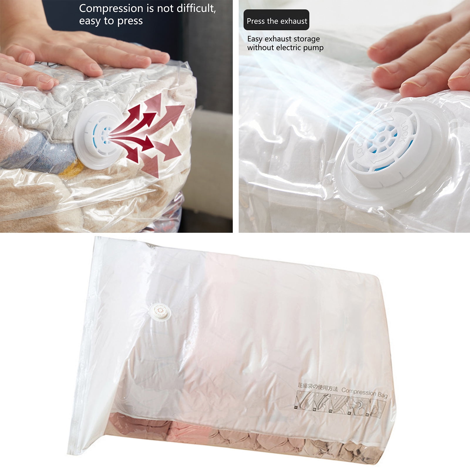 Waroomhouse Travel Space Saver Bag Roll-Up Compression No Need for Pump ...