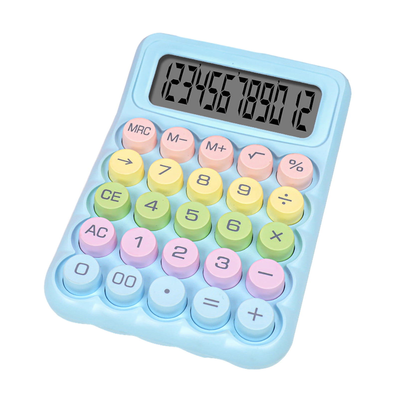 Waroomhouse Typewriter Style Calculator Retro Round Calculator Vintage Design Calculator with ...