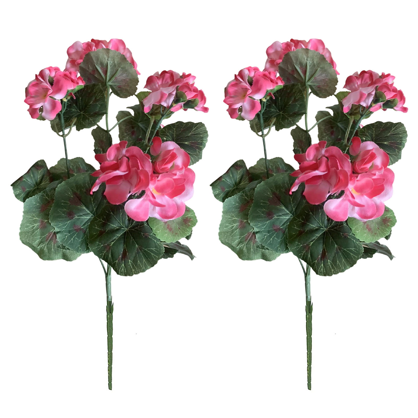 Waroomhouse Uv Resistant Artificial Begonias Set of 2 Realistic Faux ...