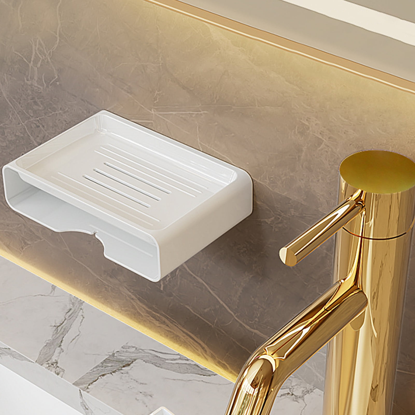 Waroomhouse Wall-mounted Soap Dish Soap Dish with Drainage Hole Wall ...