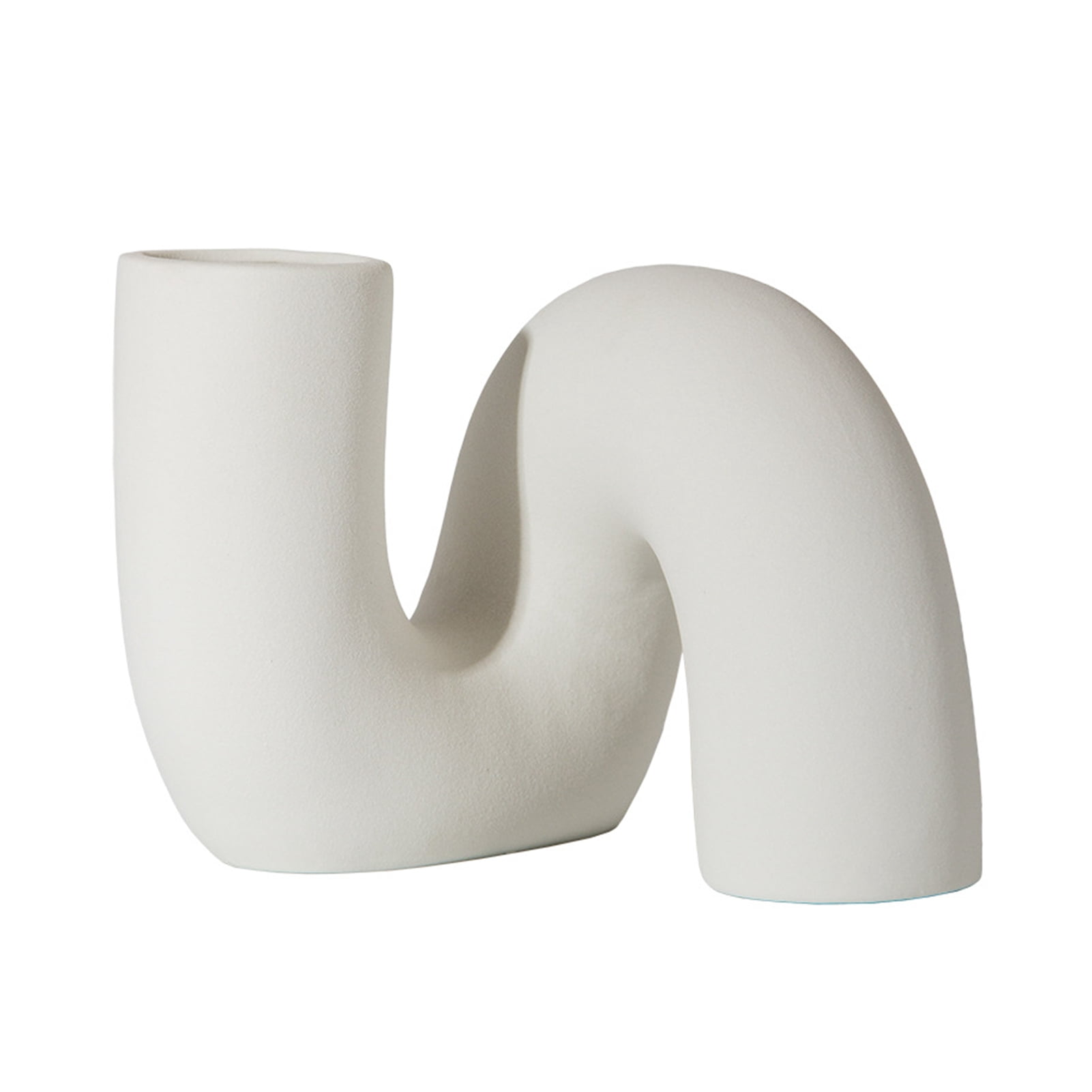 Waroomhouse White Ceramic Vase Nordic Style Vase White Ceramic Twisted ...