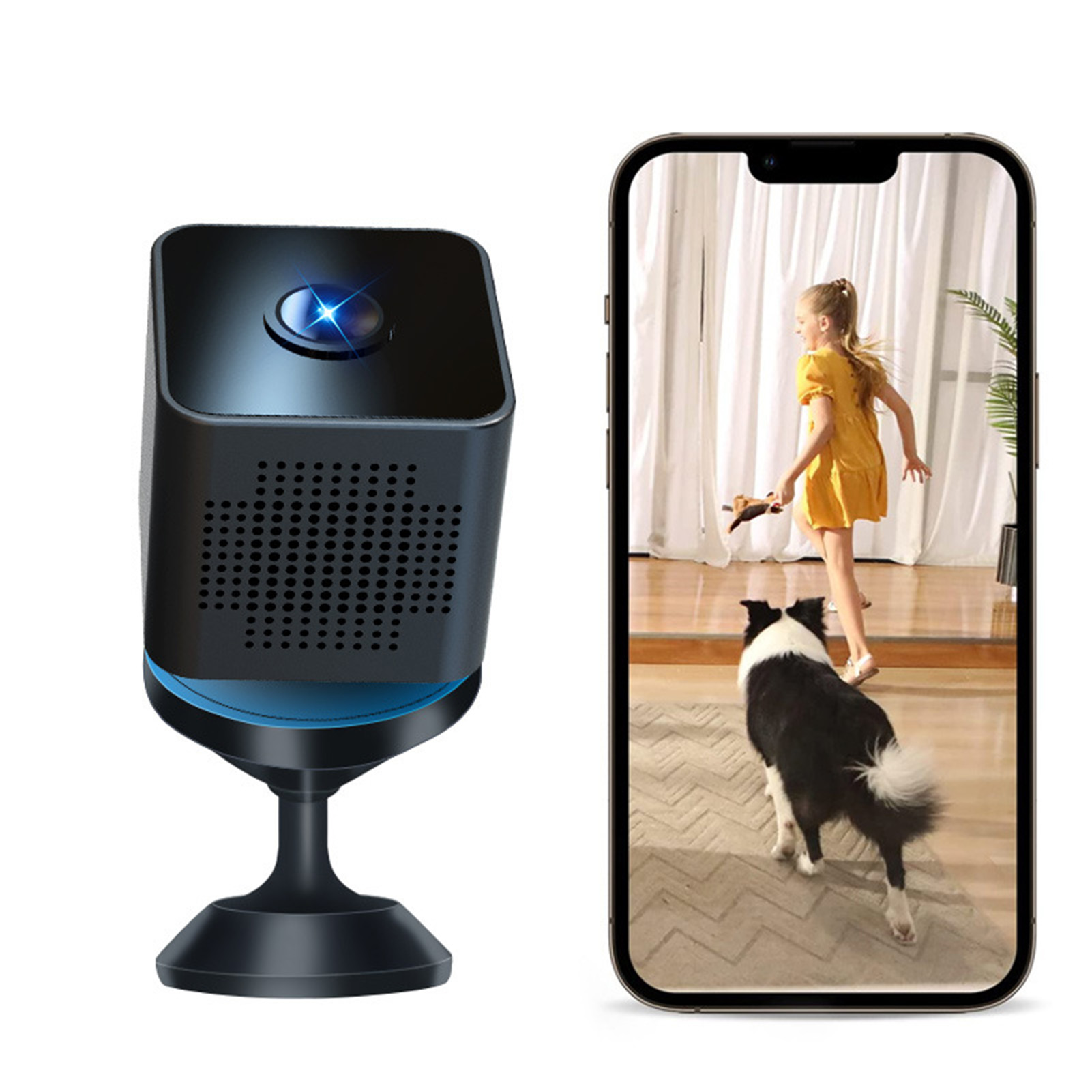 Waroomhouse Wi-Fi Camera Wireless, Built-in Mic Night Vision Motion ...