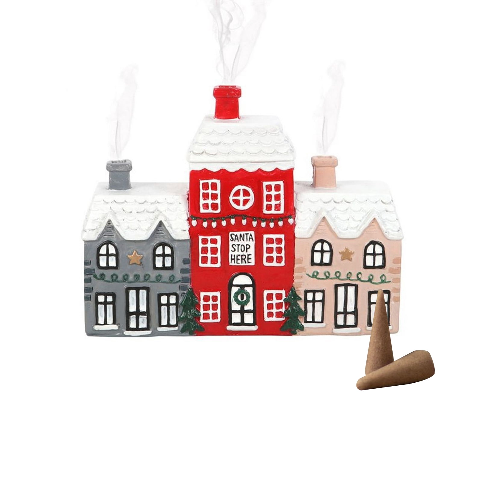 Waroomhouse Winter Cabin Design Incense Burner Incense Cone Holder ...