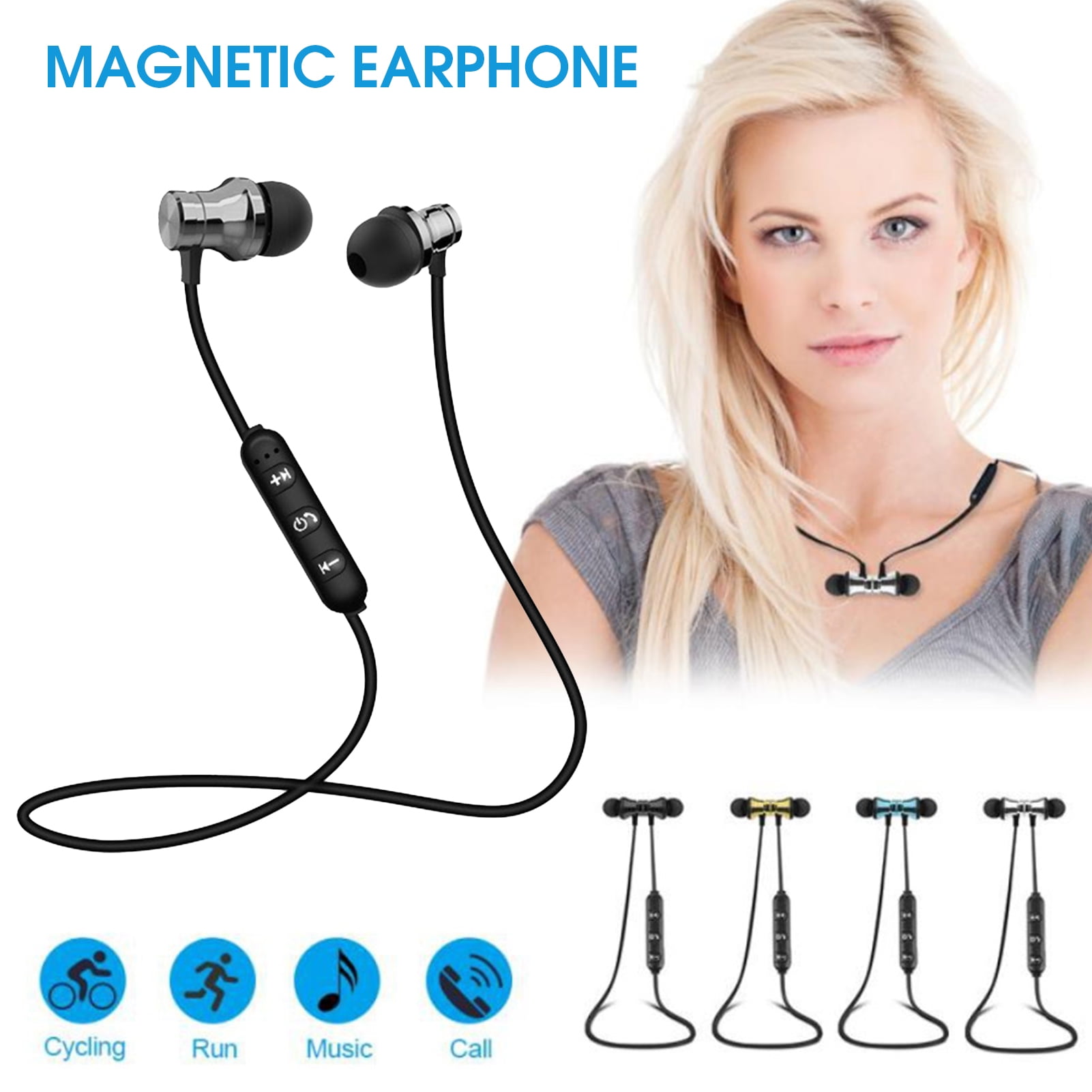 Waroomhouse Wireless Earbuds, Bluetooth Earphone with Mic Intelligent ...