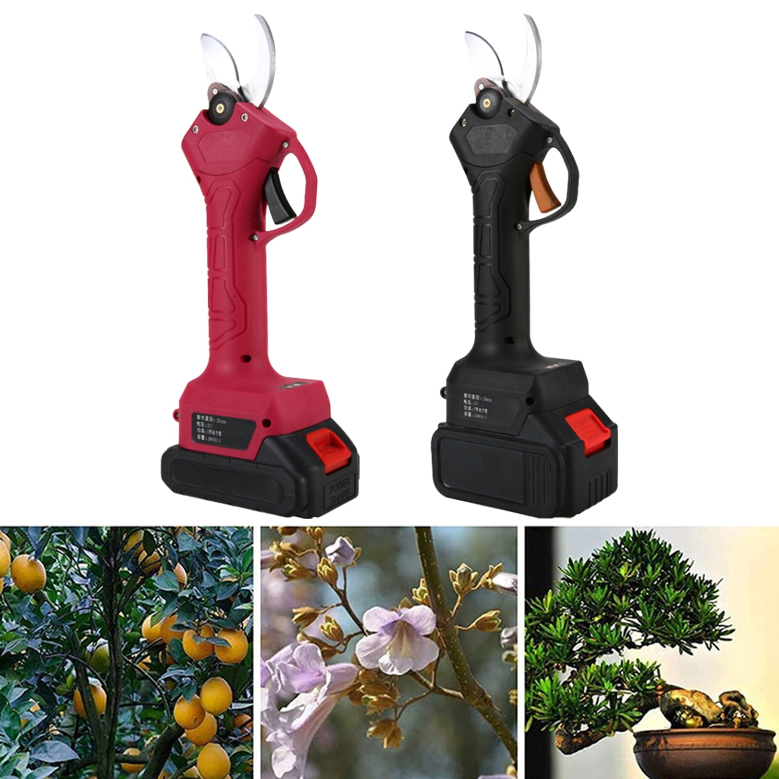 Waroomhouse Wireless Electric Pruner 1 Set - Efficient Cutting Battery Powered Adjustable ...