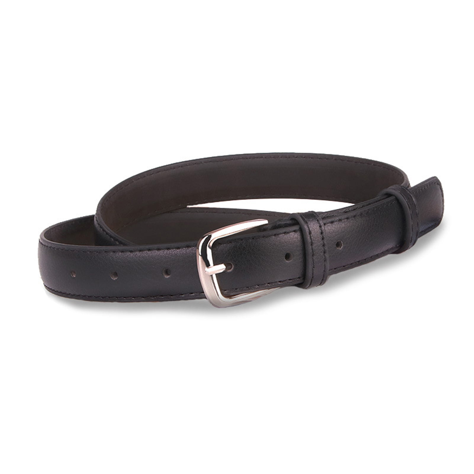 Waroomhouse Women Black Thin Belt Women Belt Student Faux Leather Belt ...
