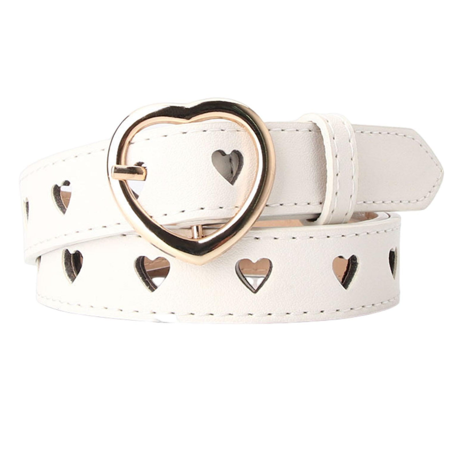 Waroomhouse Women Heart-shaped Belt Versatile Women Belt Women Heart ...