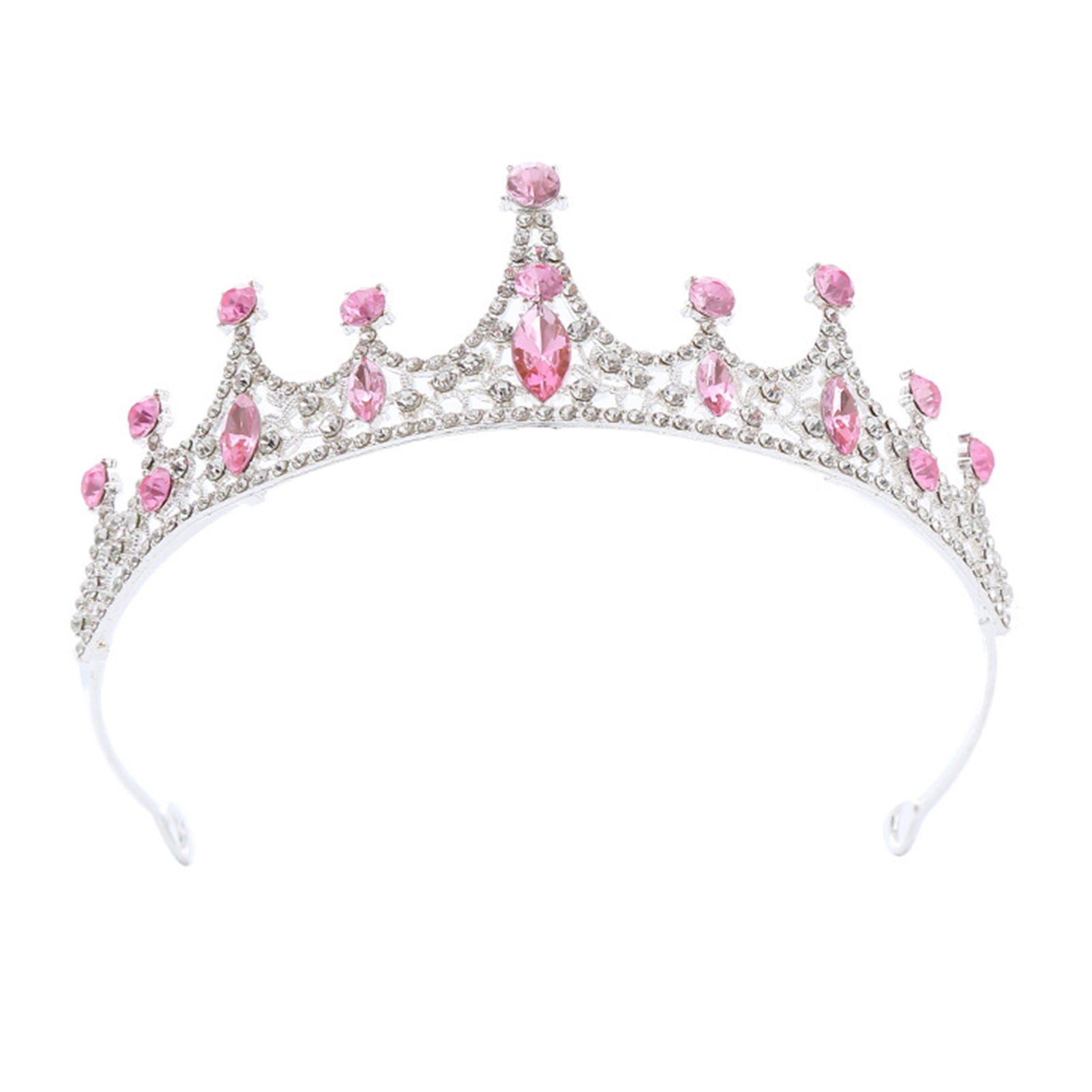 Waroomhouse Women Princess Crown Shiny Rhinestones Inlaid Wedding Tiara ...