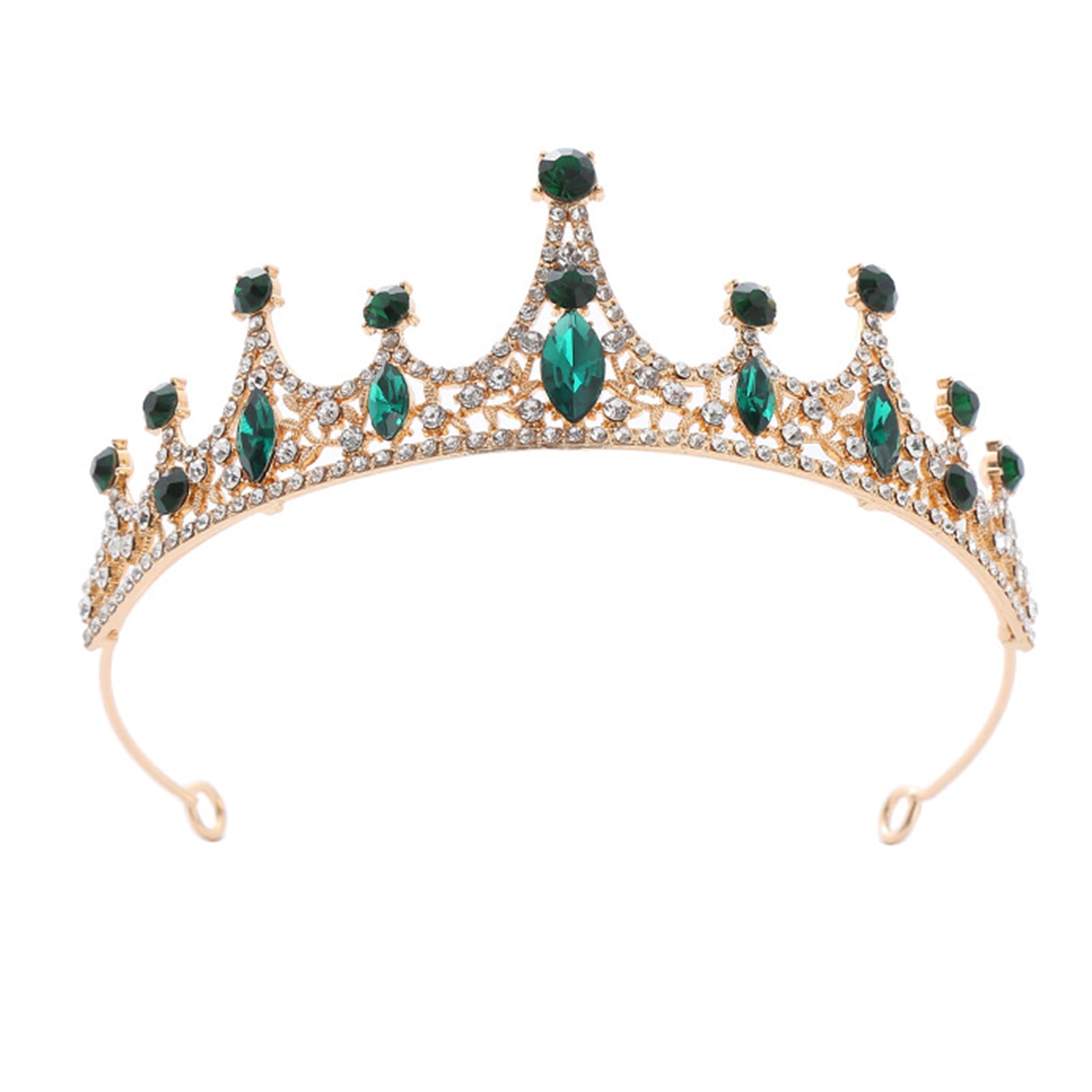 Waroomhouse Women Princess Crown Shiny Rhinestones Inlaid Wedding Tiara ...