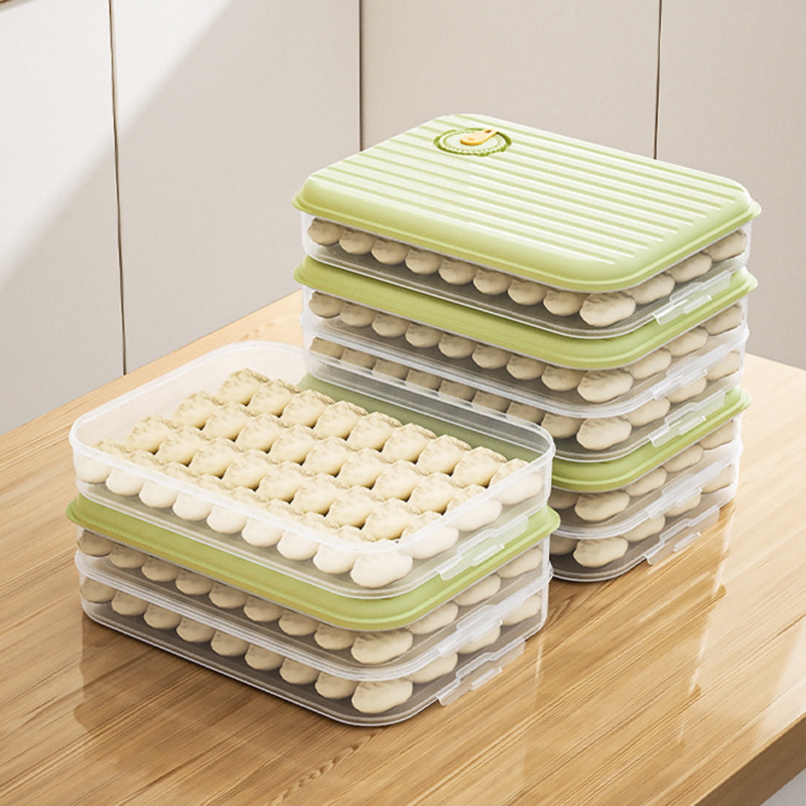 Waroomhouse Wonton Box Stackable High Capacity Anti-Stick Bottom ...