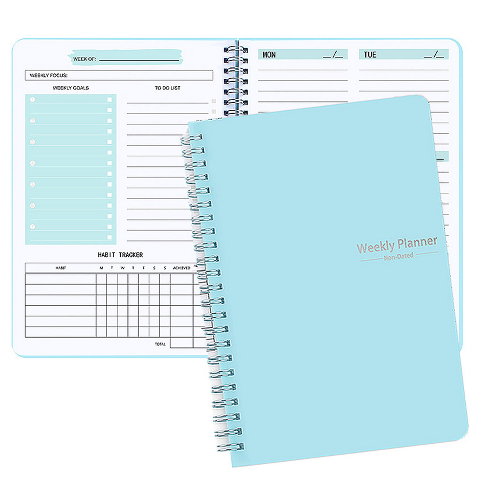 Waroomhouse Work Planner A5 Weekly Planner 52 Week English Daily ...