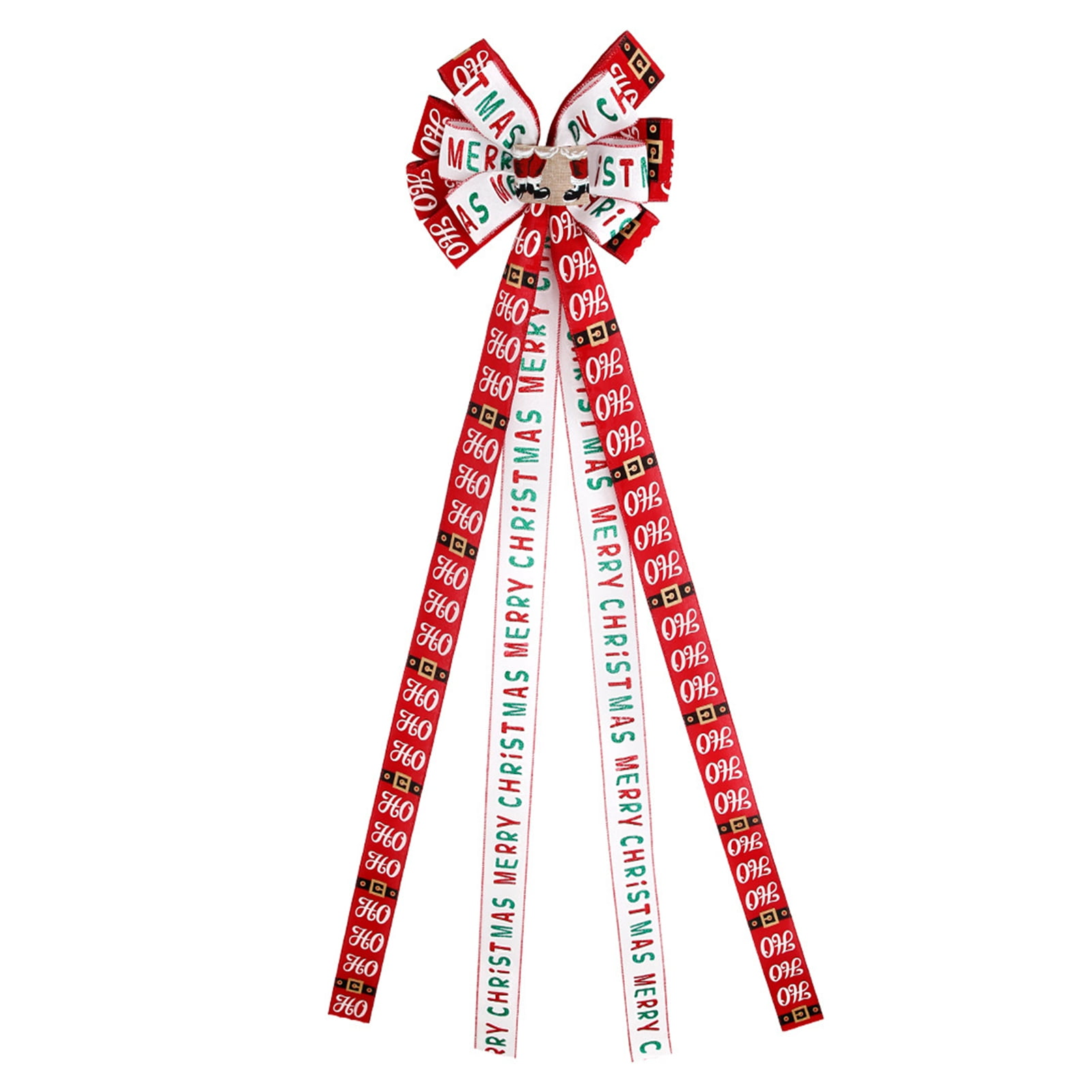 Waroomhouse Xmas Tree Bow Christmas Tree Topper Bow Letter Print