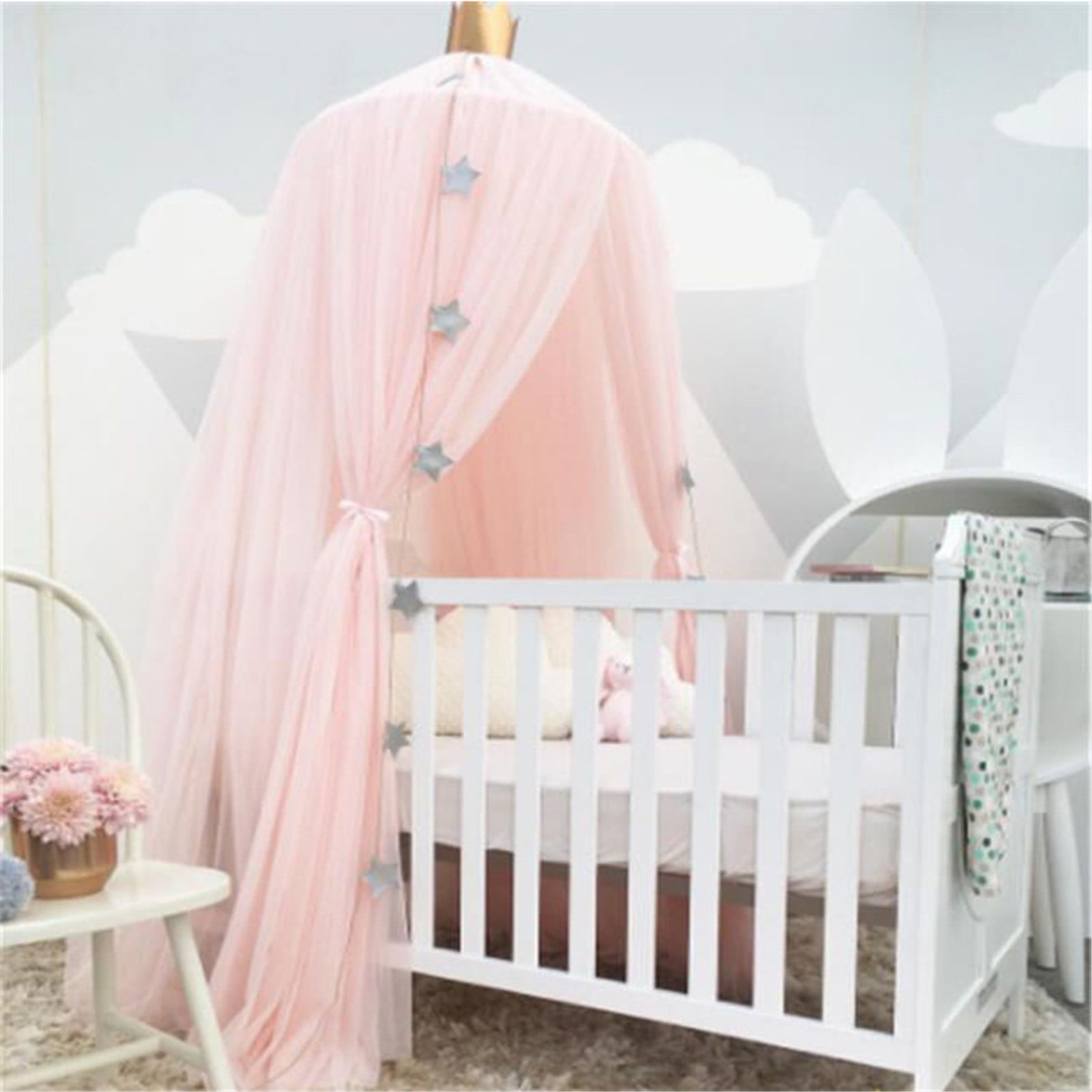 Warooms Children Mosquito Net Bed Canopy Yarn Play Tent Round Lace Dome ...