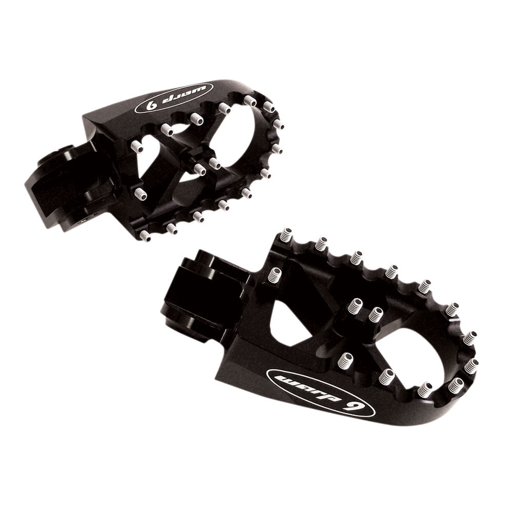 Warp 9 Oversized MX Foot Pegs Black - Walmart.com