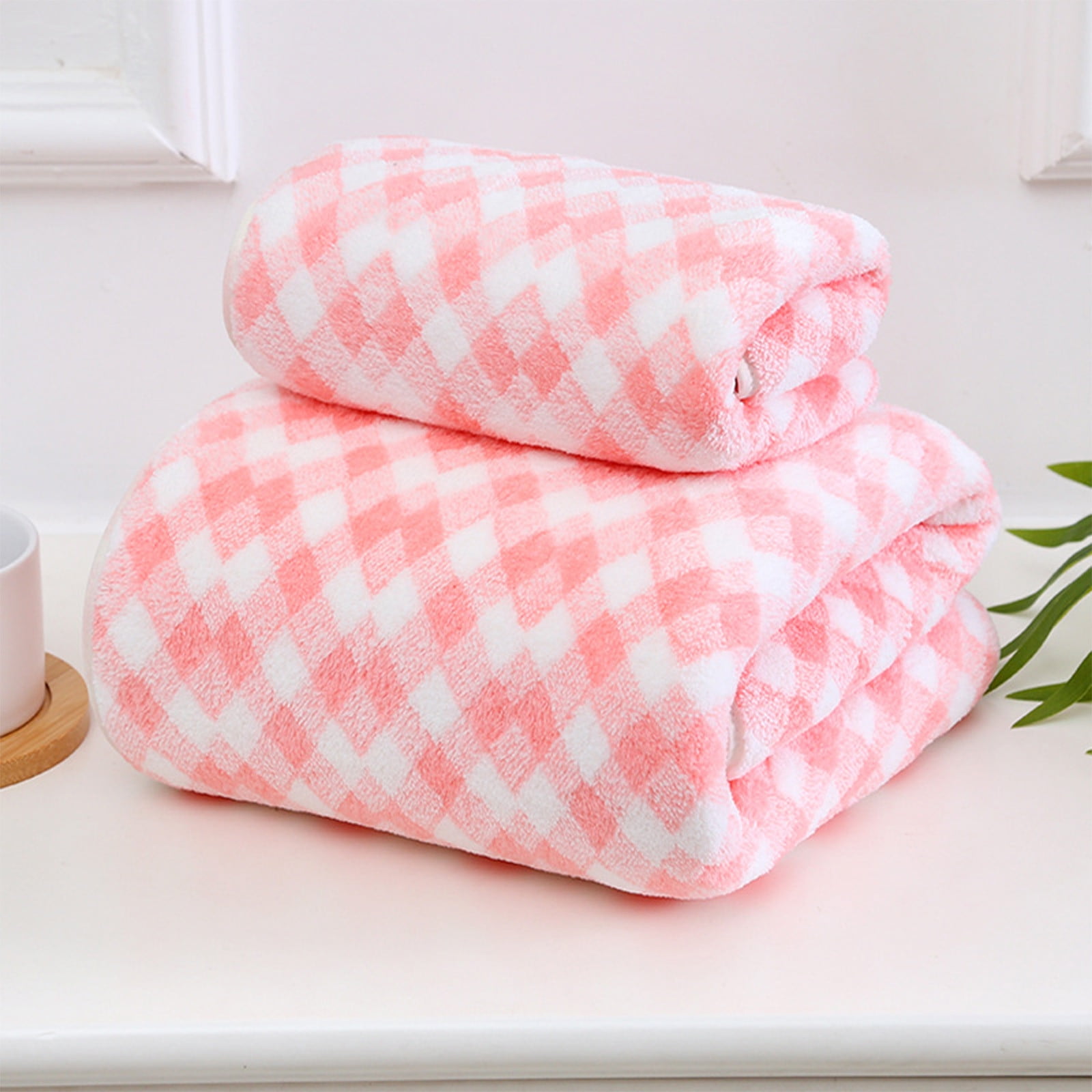 Warp Knit Velvet Towel Set, Soft Absorbent Bath Towels, 100% Polyester ...