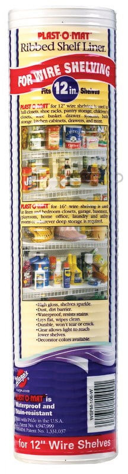 Warp's Plast-O-Mat 6 ft. L x 11-1/2 in. W White Ribbed Shelf Liner ...