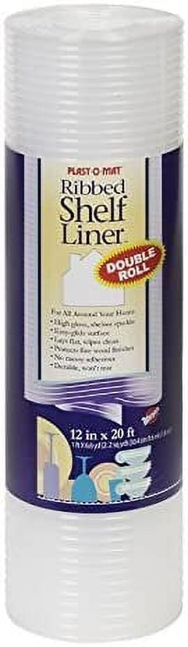 Warp Bros, Plast O Mat Shelf Liner, Ribbed, 12" W x 20ft L, Clear ...