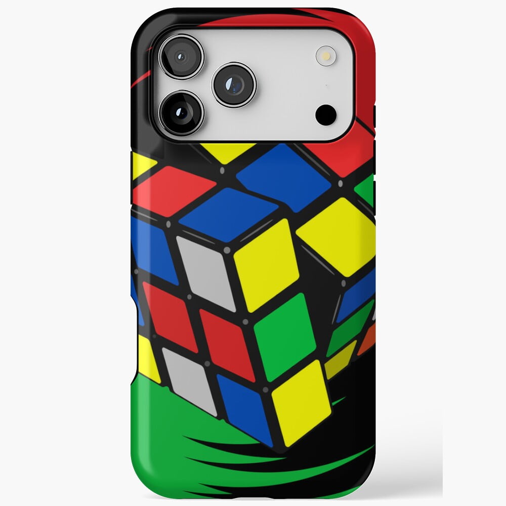 Warp Speed Cuber Funny Art Phone Case for iPhone 11 12 13 14 15 16 17 ...