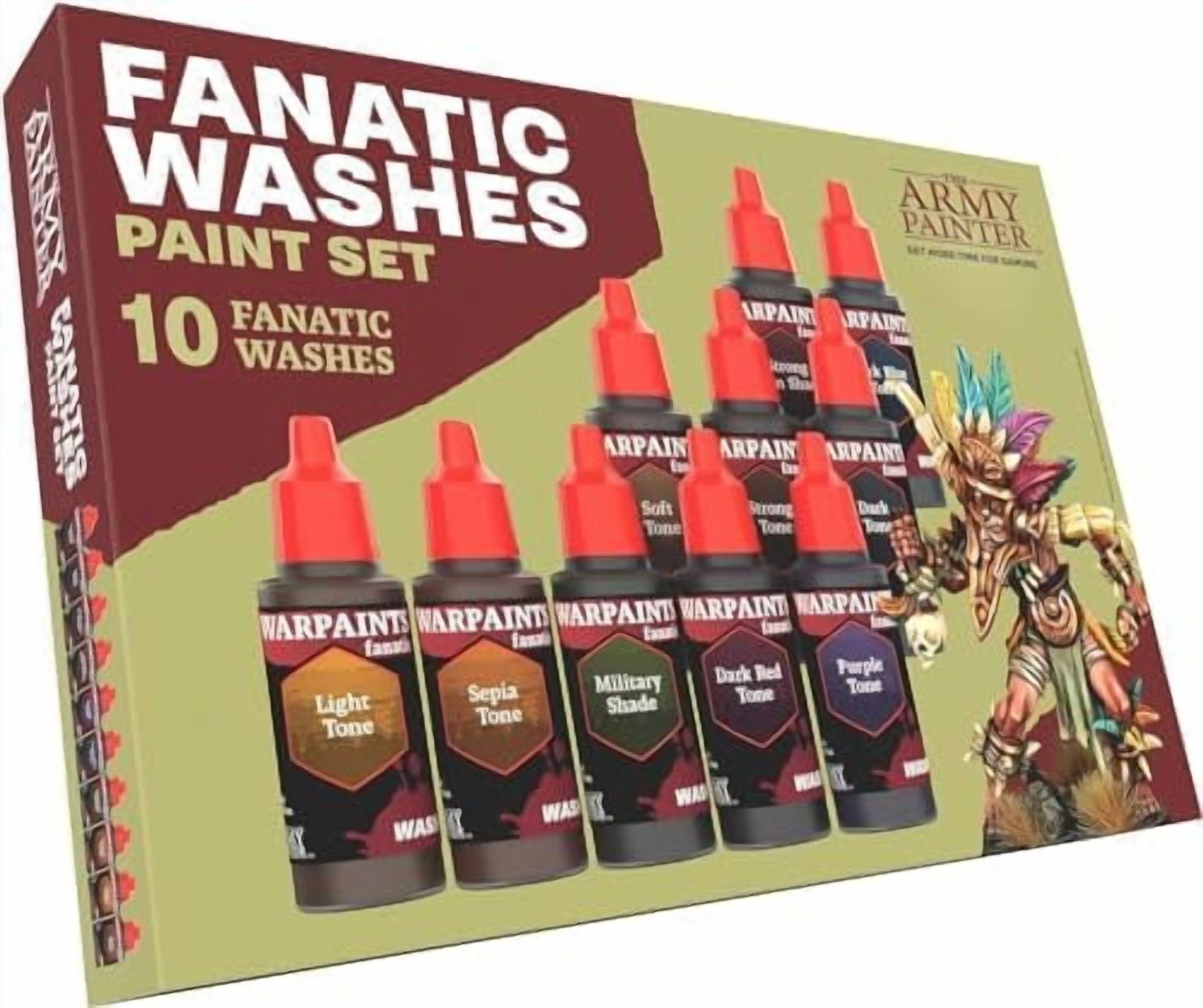 , Warpaints Fanatic Washes Paint Set, 10 x 18 ml Acrylic Paint - Model ...