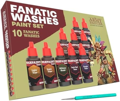 , Warpaints Fanatic Washes Set Combo, 10 x 18 ml Acrylic Paint, incl. 1 ...