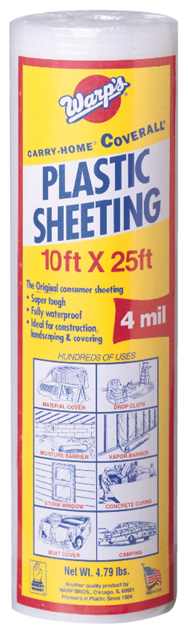 Warp Brothers SP-4CH10-C 10" x 25' Clear Plastic Sheeting - Walmart.com