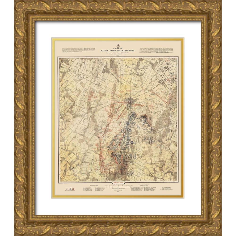 Warren 15x17 Gold Ornate Wood Framed with Double Matting Museum Art ...