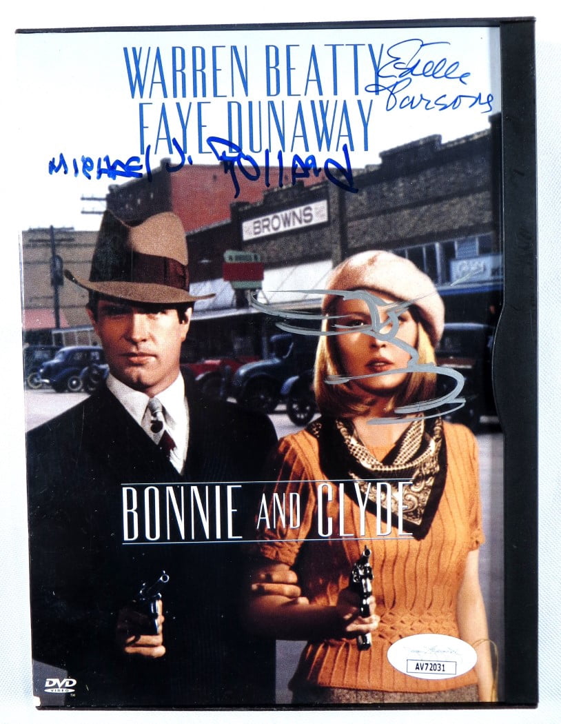 Warren Beatty Pollard Parsons Autographed DVD Cover Bonnie and Clyde ...