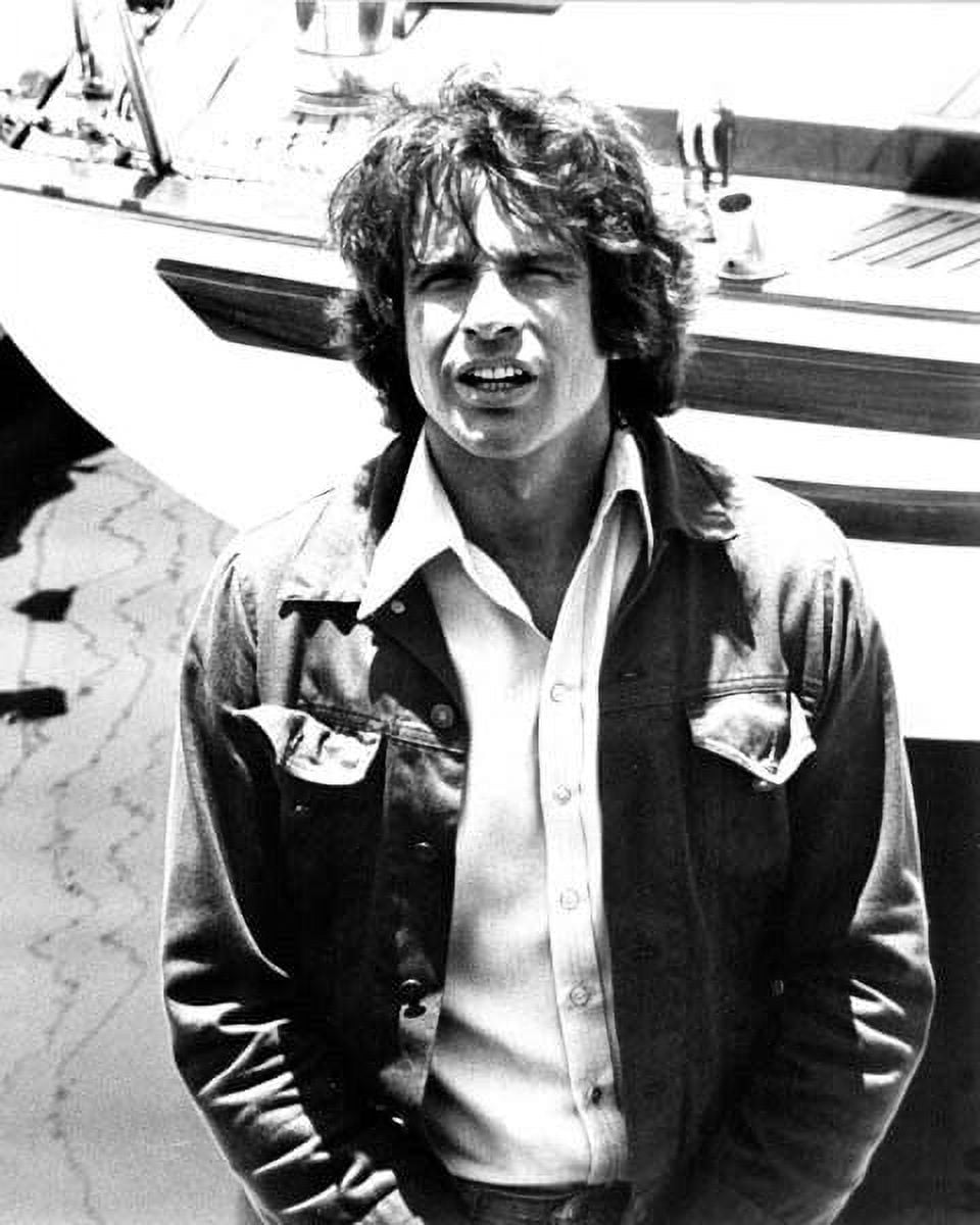 Warren Beatty portrait in denim jacket 1974 The Parallax View 8x10 inch ...