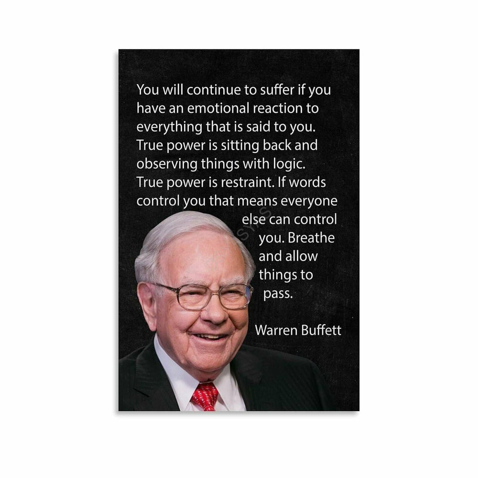 Warren Buffett Motivational Quote Poster (5) Canvas Painting Posters ...