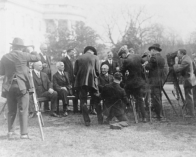 Warren G. Harding & Cabinet, White House - 20x30 Inch Laminated Poster ...