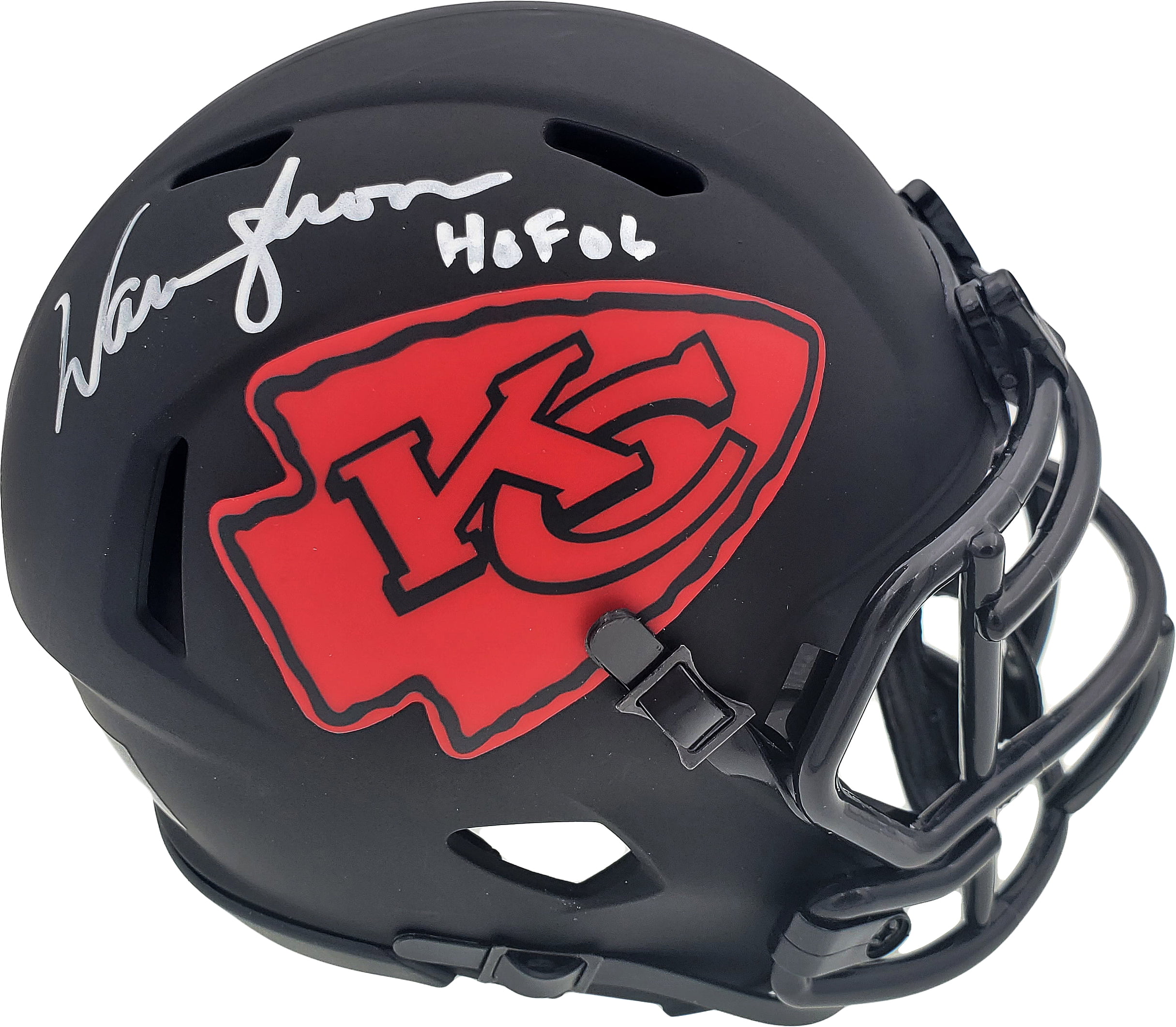 Warren Moon Autographed Eclipse Black Kansas City Chiefs Speed Mini ...