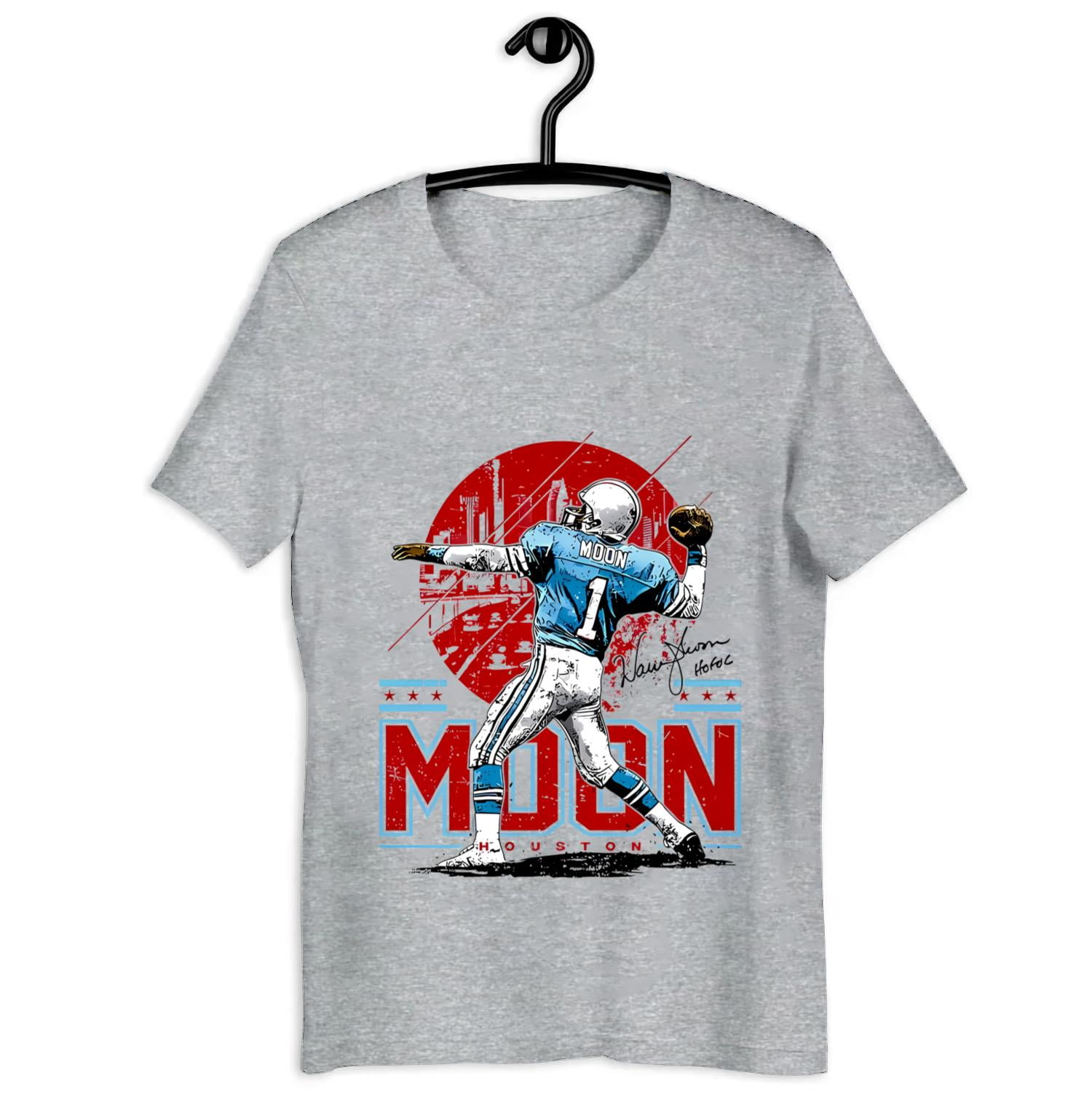 Warren Moon Houston Oilers Quarterback Action Pose Skyline Shirt ...