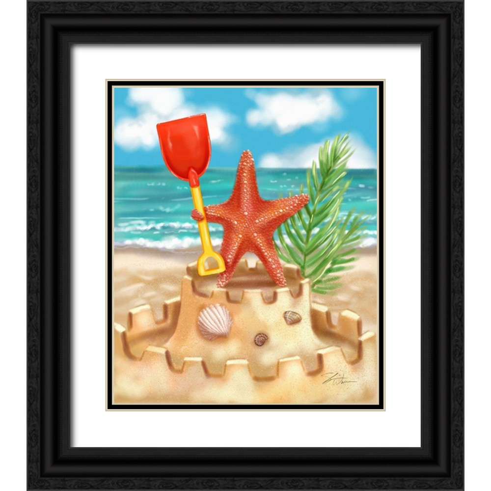 Warren, Shari 12x14 Black Ornate Wood Framed with Double Matting Museum ...