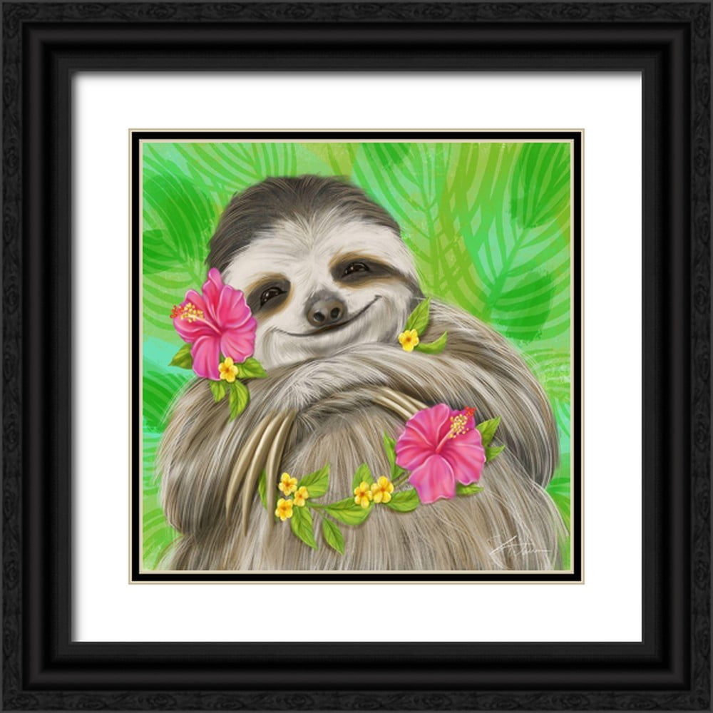 Warren, Shari 26x26 Black Ornate Wood Framed with Double Matting Museum ...