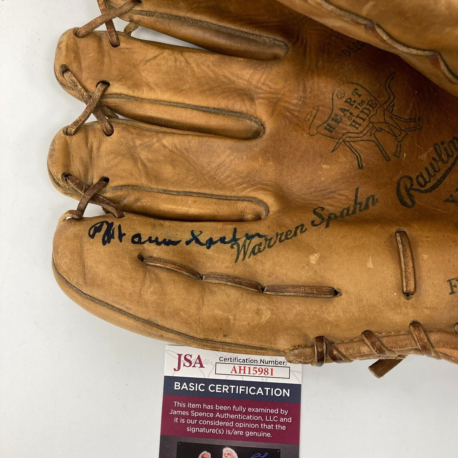 Warren Spahn Signed 1950's Game Model Baseball Glove JSA COA - Walmart.com
