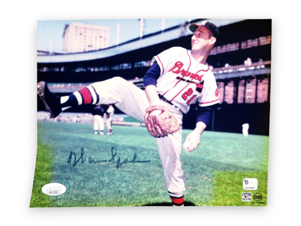 Warren Spahn Signed Autographed 8X10 Photo Braves Wind-Up Pose JSA ...